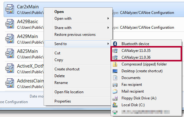 - Default Version of CANoe/CANalyzer and Specific Version Selection ...